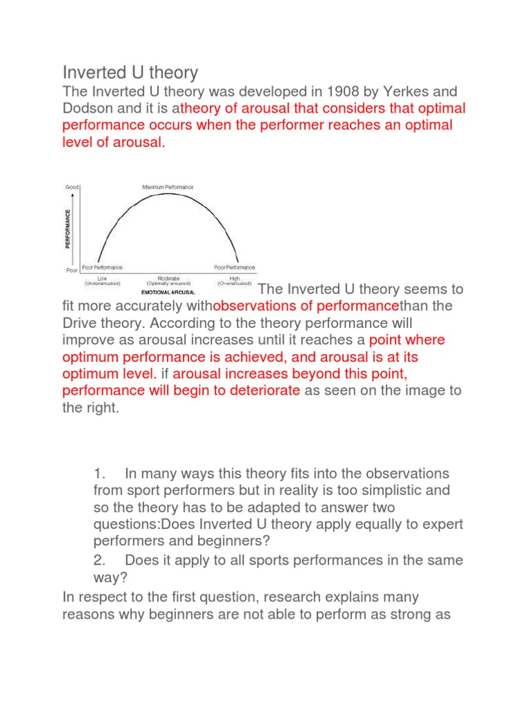 Inverted U Theory | PDF | Attention | Expert