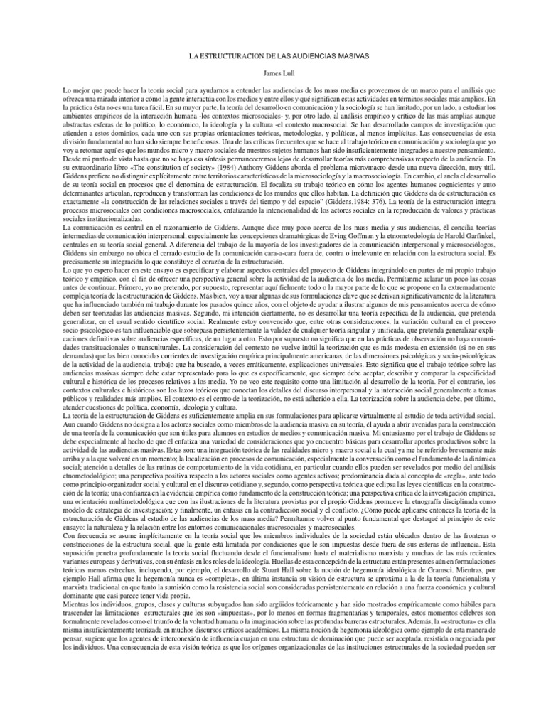 James Lull | PDF | Sociedad | Teoría