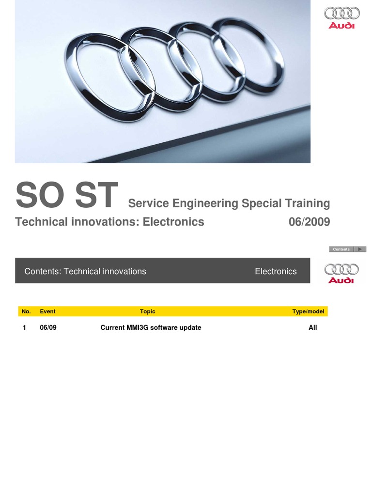 Audi MMI 3G Software Update Guide | PDF | Automotive Technologies | Car ...