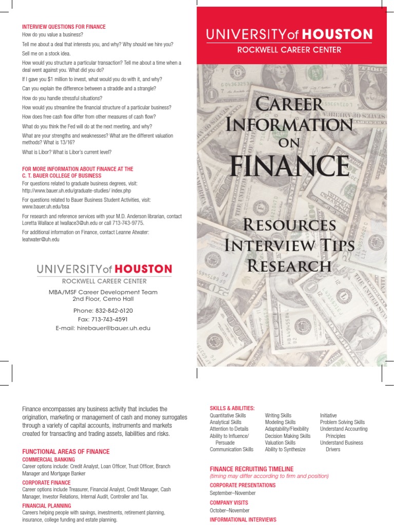 A Comprehensive Guide to Finance Career Paths and Resources | PDF ...