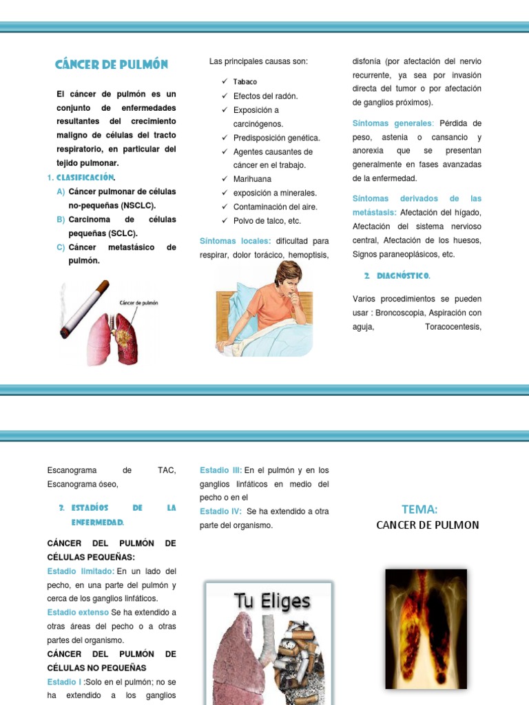 Triptico Cáncer de Pulmón... | PDF