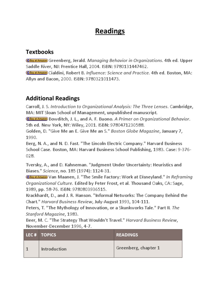 Managerial Psychology - Readings | PDF | Harvard University | Processes