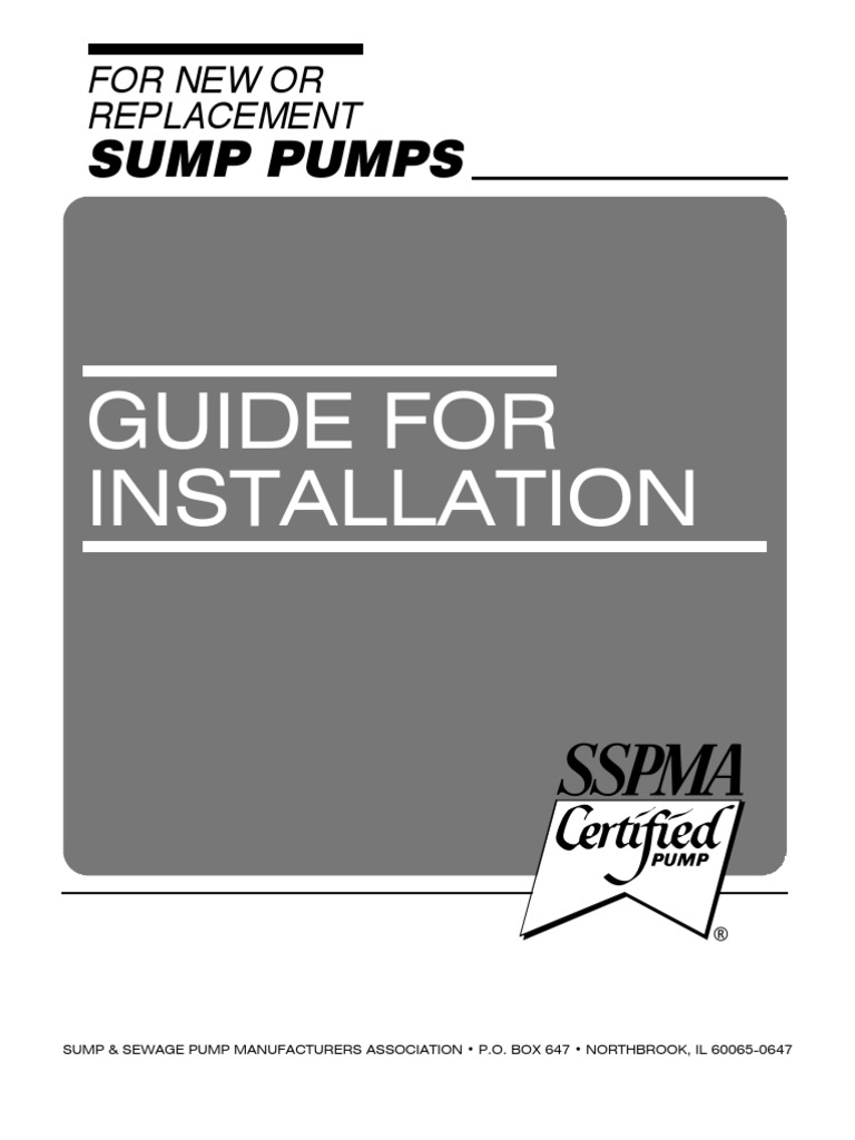 Sump Pumps: Guide For Installation | PDF | Pump | Plumbing