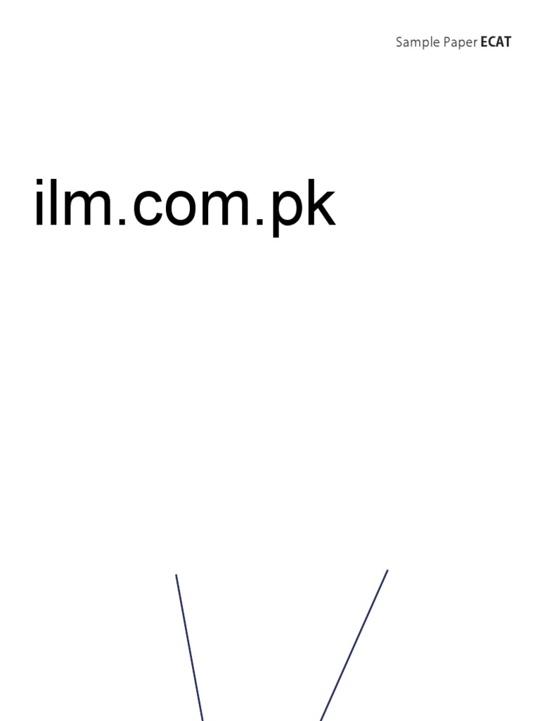 ECAT Sample Paper with MCQs | PDF | Macromolecules | Oscillation
