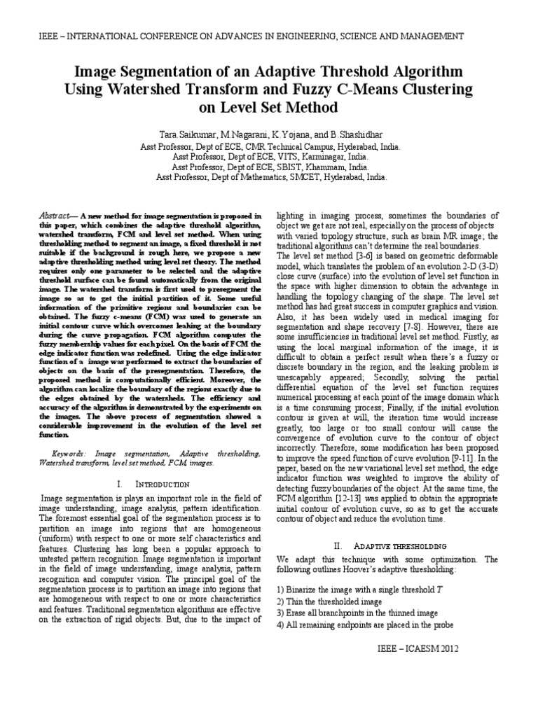 Base Paper | PDF | Image Segmentation | Cluster Analysis