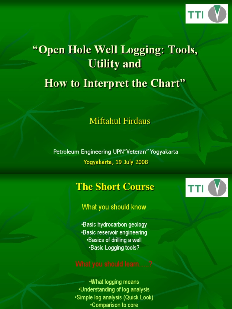 Open Hole Well Logging: Tools, Utility and How To Interpret The Chart ...