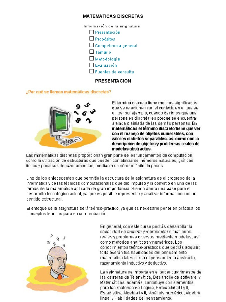 Matematicas Discretas 1 | Descargar gratis PDF | Números | Matemáticas ...