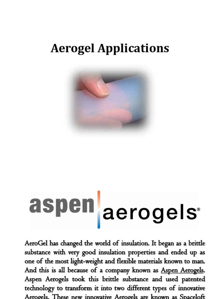 Aerogel Applications | Thermal Insulation | Electrical Resistivity And ...