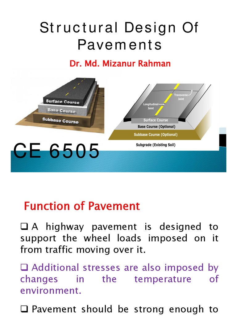 Pavement Components Lec-1 | PDF | Road Surface | Asphalt