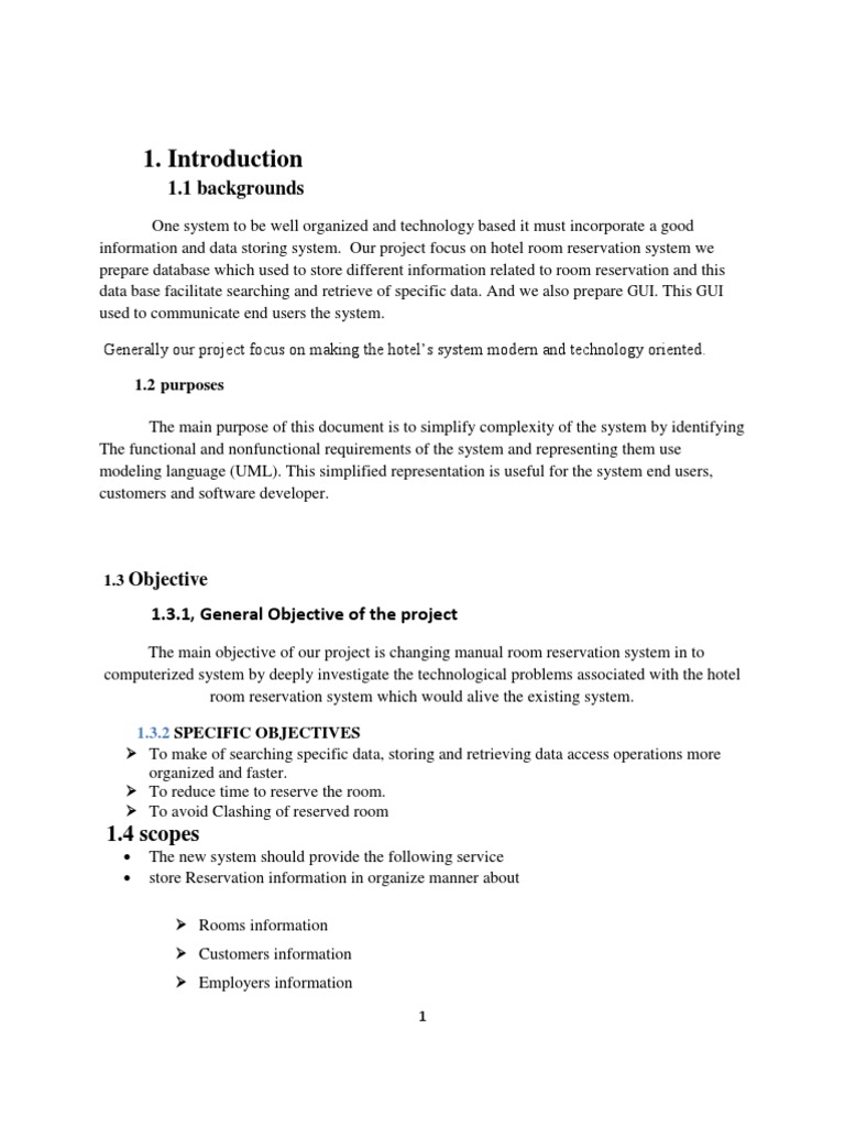 Hotel Reservation System | PDF | Databases | Graphical User Interfaces