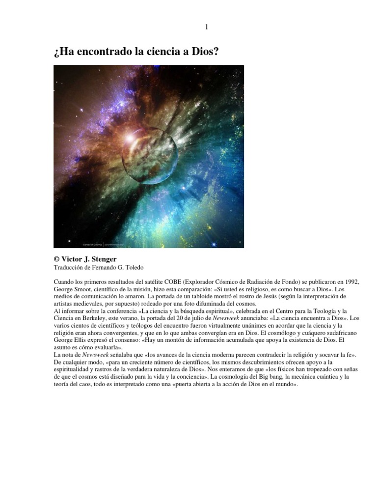 Stenger, Victor - Ha Encontrado La Ciencia A Dios | PDF | Universo ...