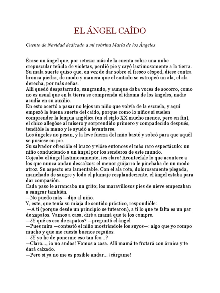 La historia del ángel caído | PDF | María, madre de Jesús