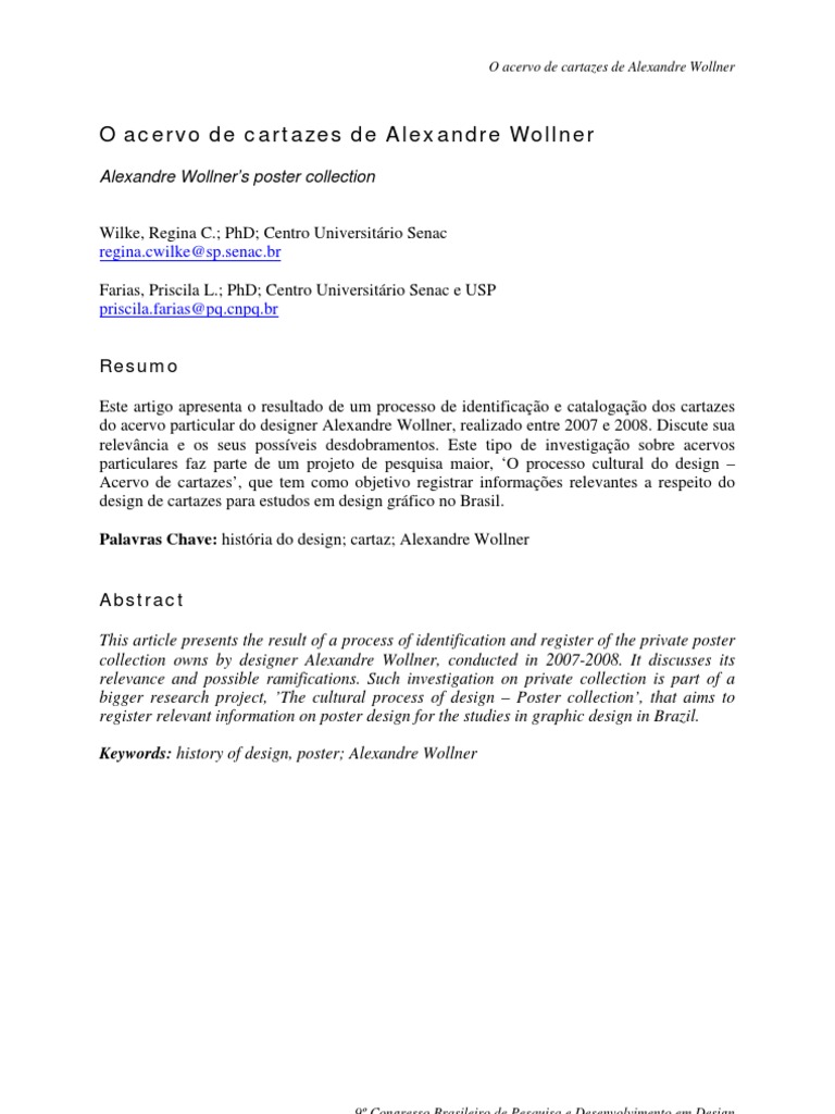 Acervo de Cartazes de Alexandre Wollner | PDF | Pôster | Esboço