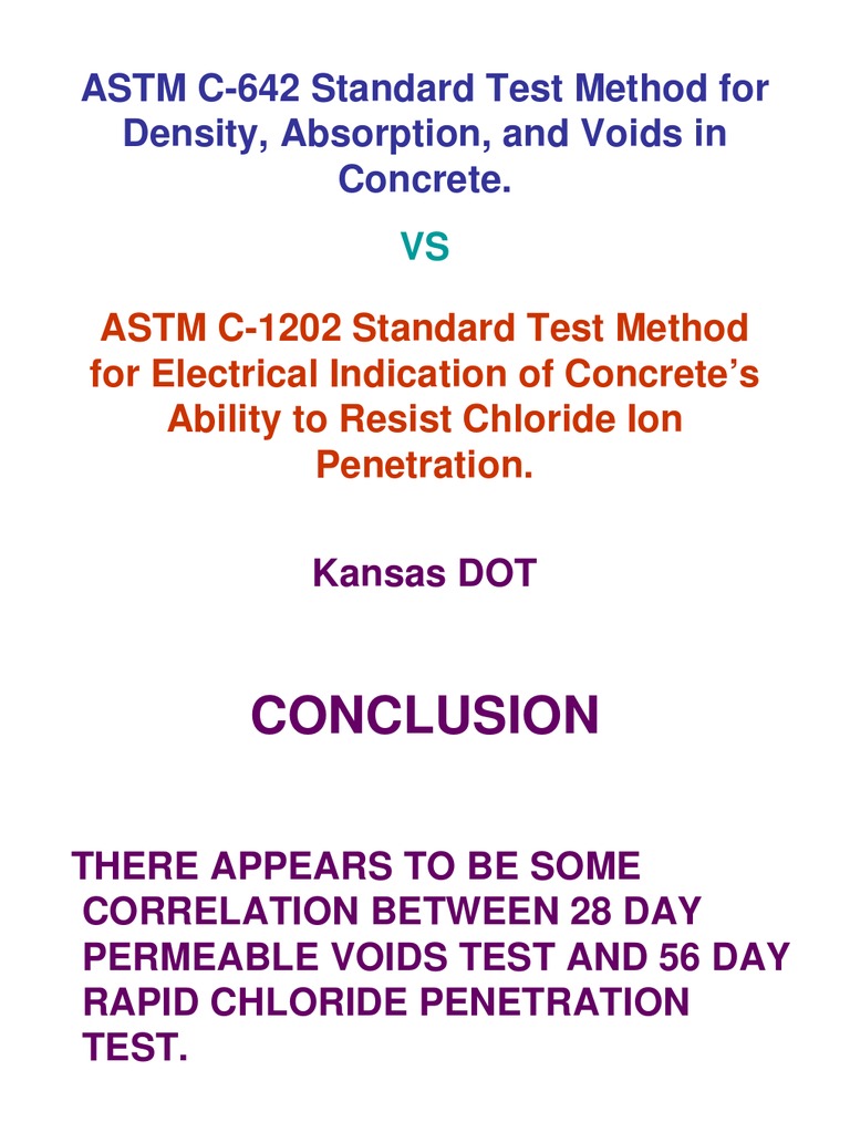 Correlation of ASTM C-642 and C-1202 Tests | PDF