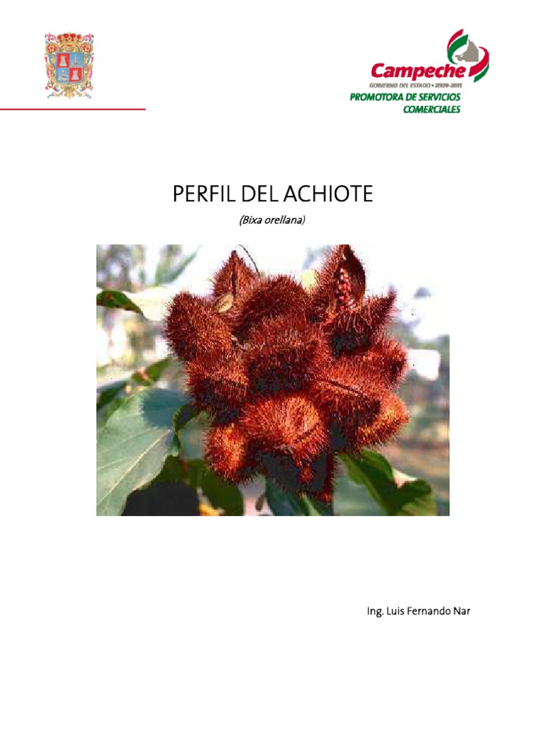 Achiote Perfil Planta | PDF | Plantas | Alimentos