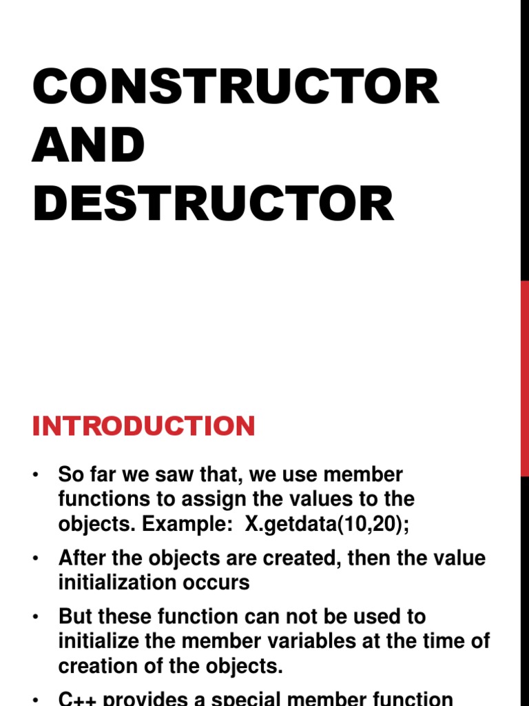 Constructor And Destructor Constructor Object Oriented Programming Parameter Computer 6483