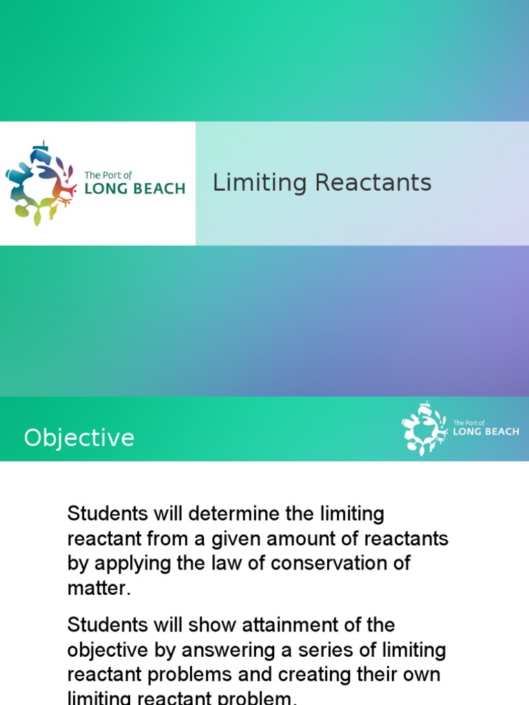 Identifying Limiting Reactants in Chemistry | PDF | Mole (Unit) | Chemistry