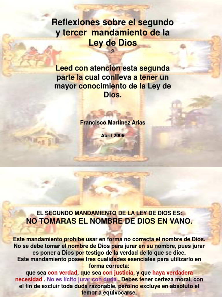 Segundo Mandamiento Para Niños