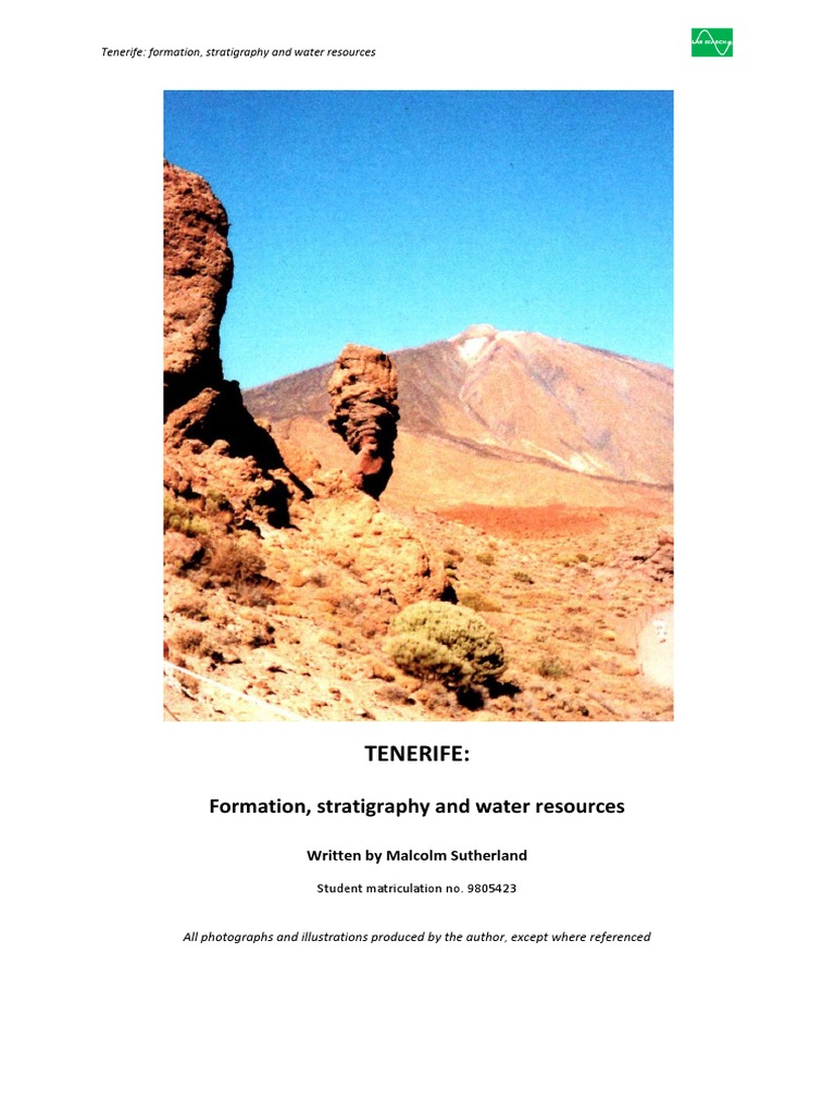 Tenerife: Formation, Stratigraphy and Water Resources | PDF | Types Of ...