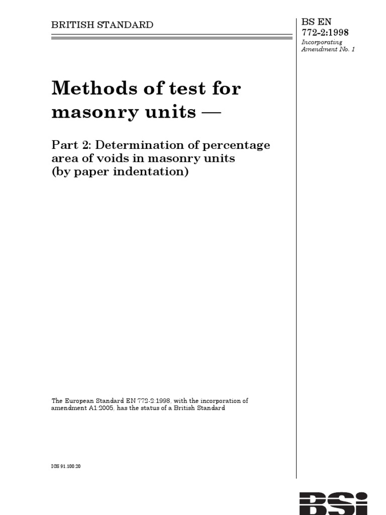 Bs en 772 - 2 | PDF | Metrology | Engineering