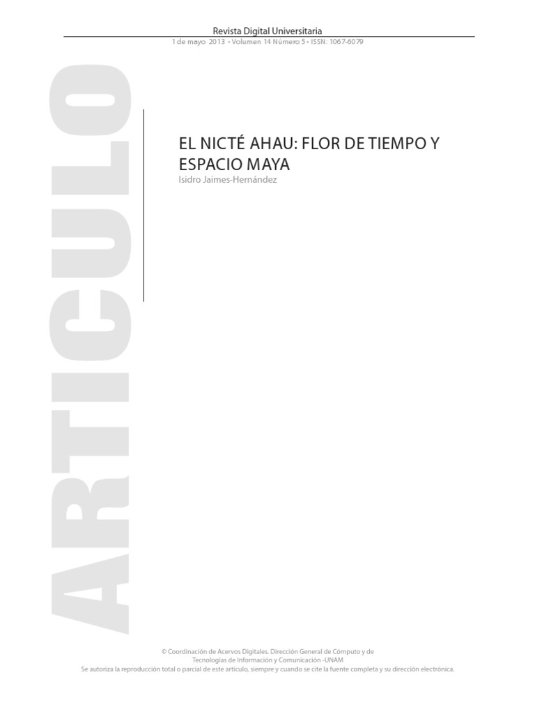 El Nicté Ahau_flor de tiempo y espacio maya.pdf | PDF | Civilización ...