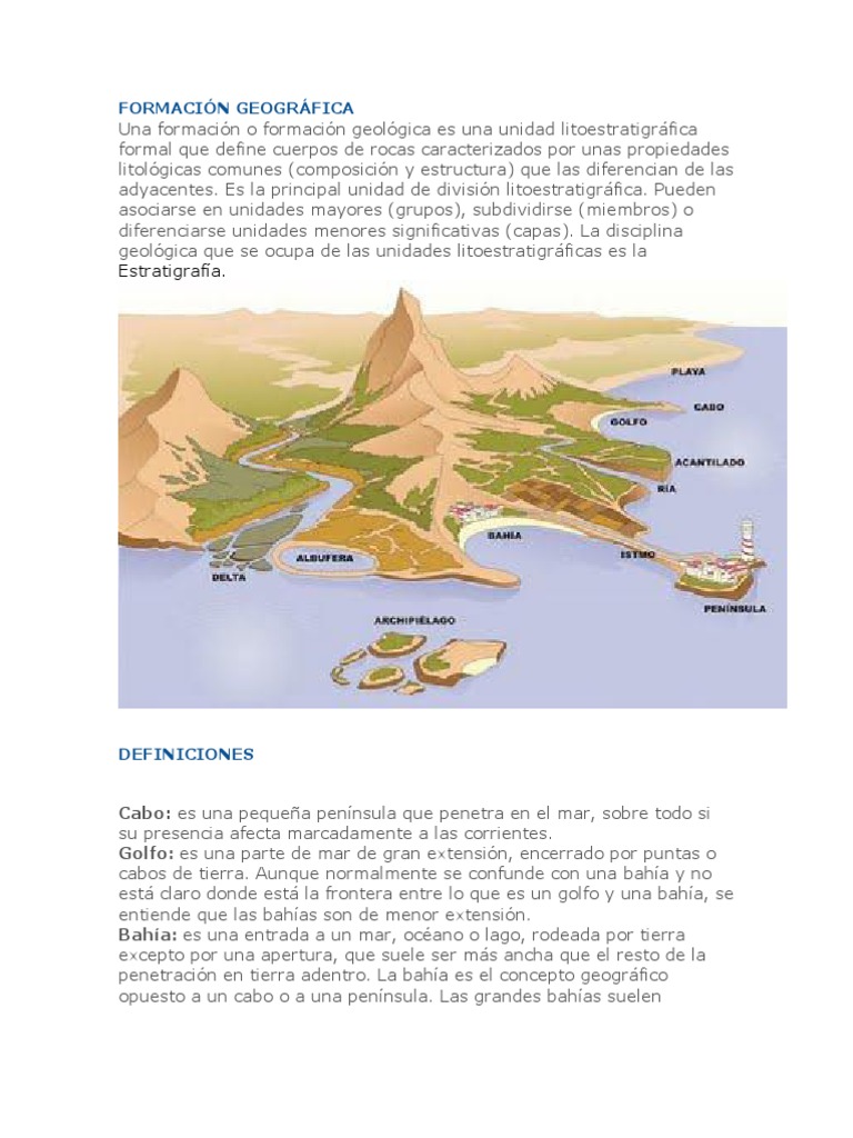 Formaciones Geográficas y Relieve Terrestre | PDF | Fondo del mar ...