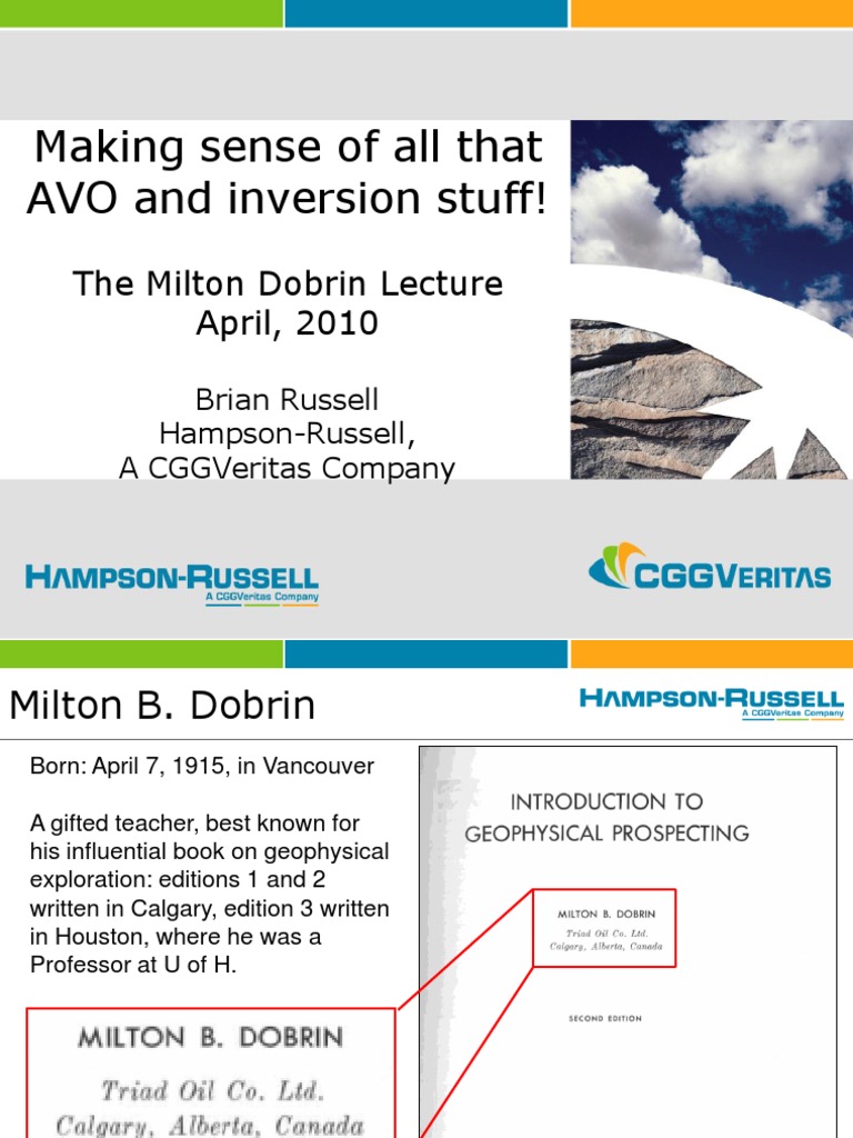 Making Sense of It All: An In-Depth Look at AVO Analysis and Seismic ...