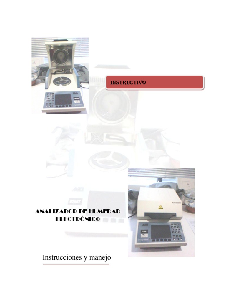 INSTRUCTIVO Termobalanza | PDF | Calibración | Calor