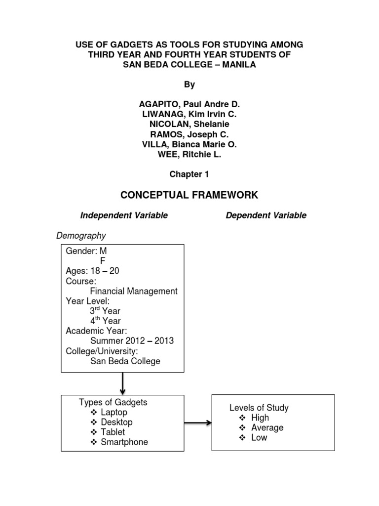 Conceptual Framework & Theoretical Framework | PDF | Personal Computers | Laptop