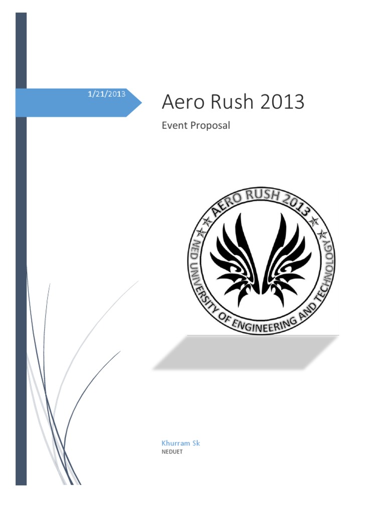 Aero Rush 2013: Event Proposal | PDF | Flight | Design