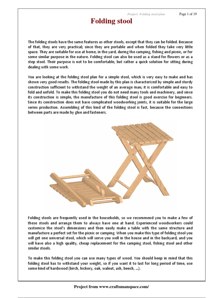 Folding Stool Plan | Camping | Woodworking