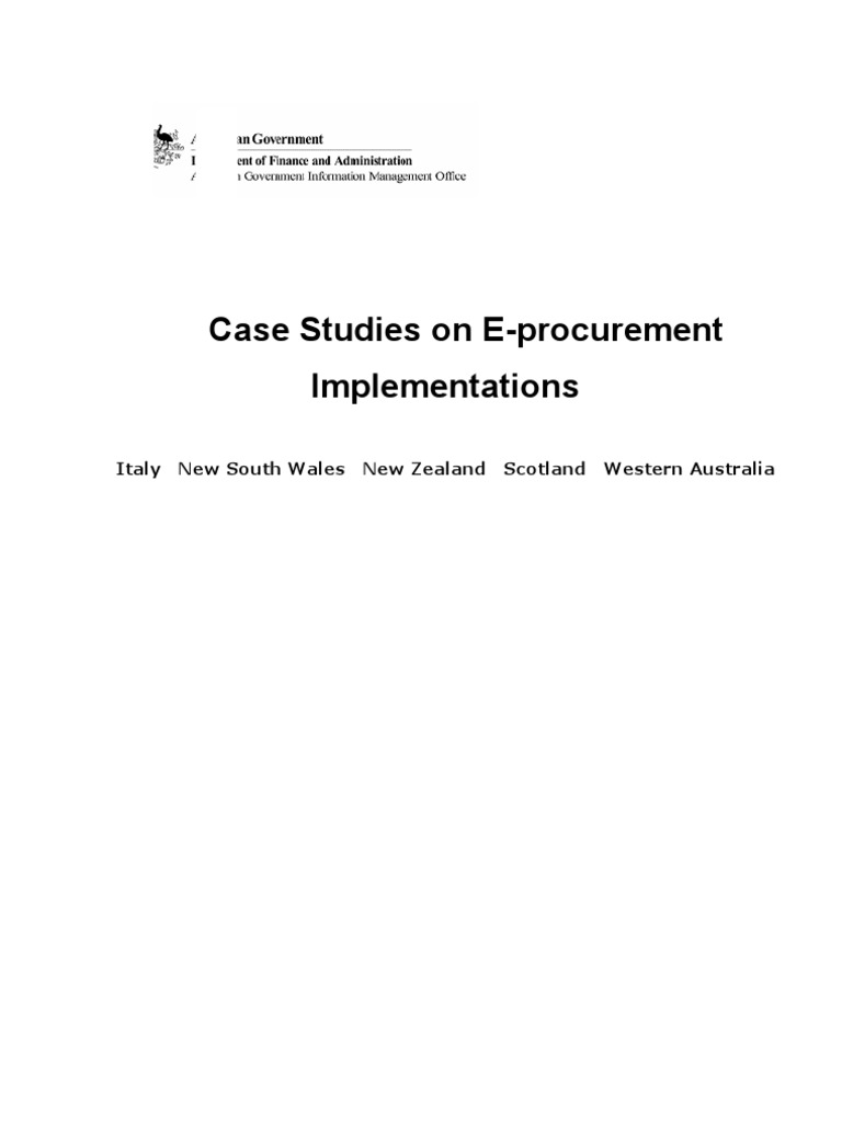Case Studies On E-Procurement Implementations | PDF | Procurement ...