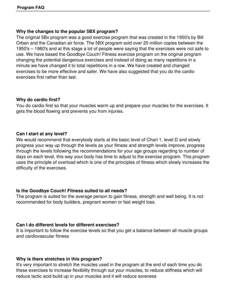 Fitness Faq | PDF | Physical Fitness | Aerobic Exercise