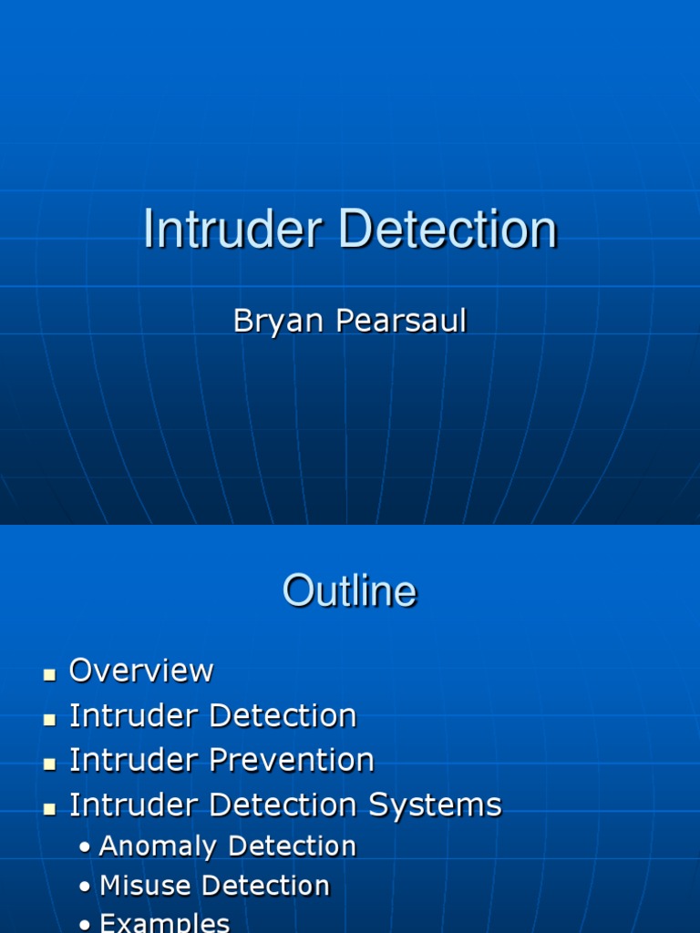 Intruder Detection: Bryan Pearsaul | PDF | Computer File | Information ...
