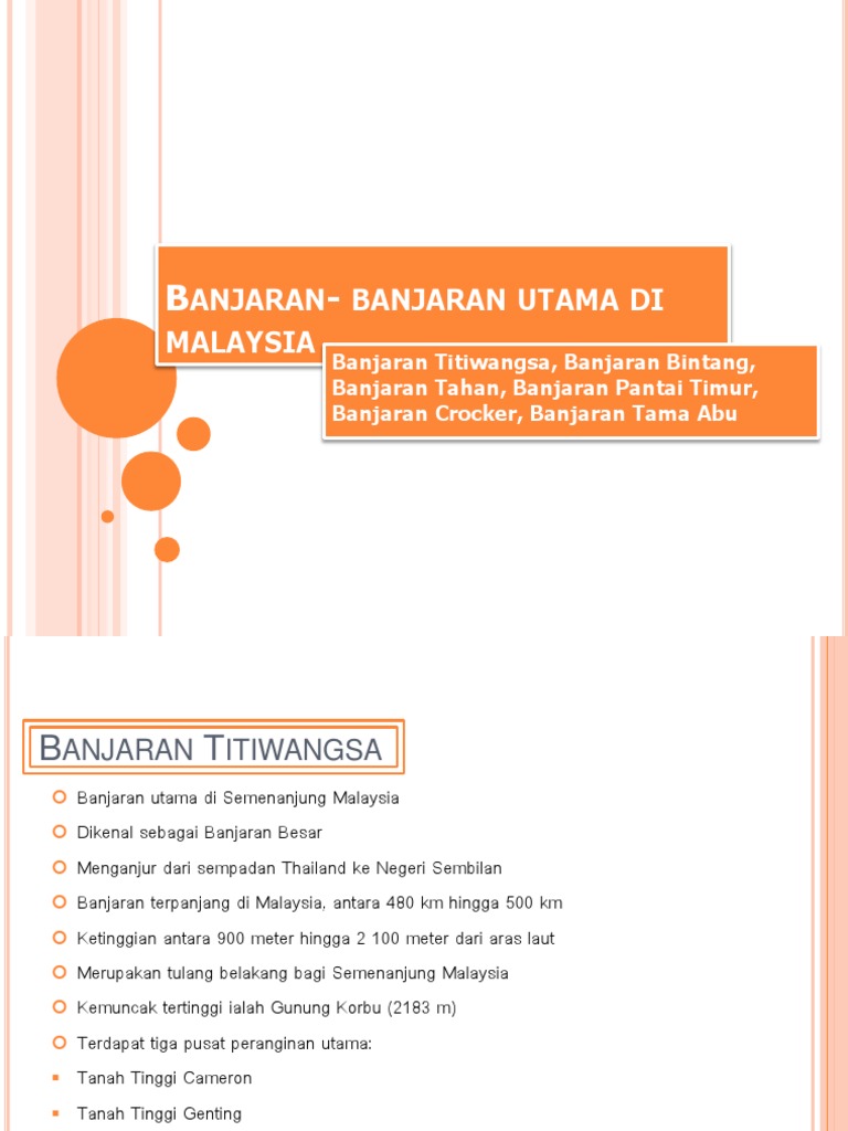 Banjaran - Banjaran Utama Di Malaysia | PDF