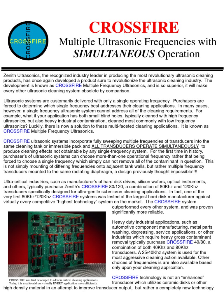 Crossfire Brochure 2010 | PDF | Ultrasound | Science