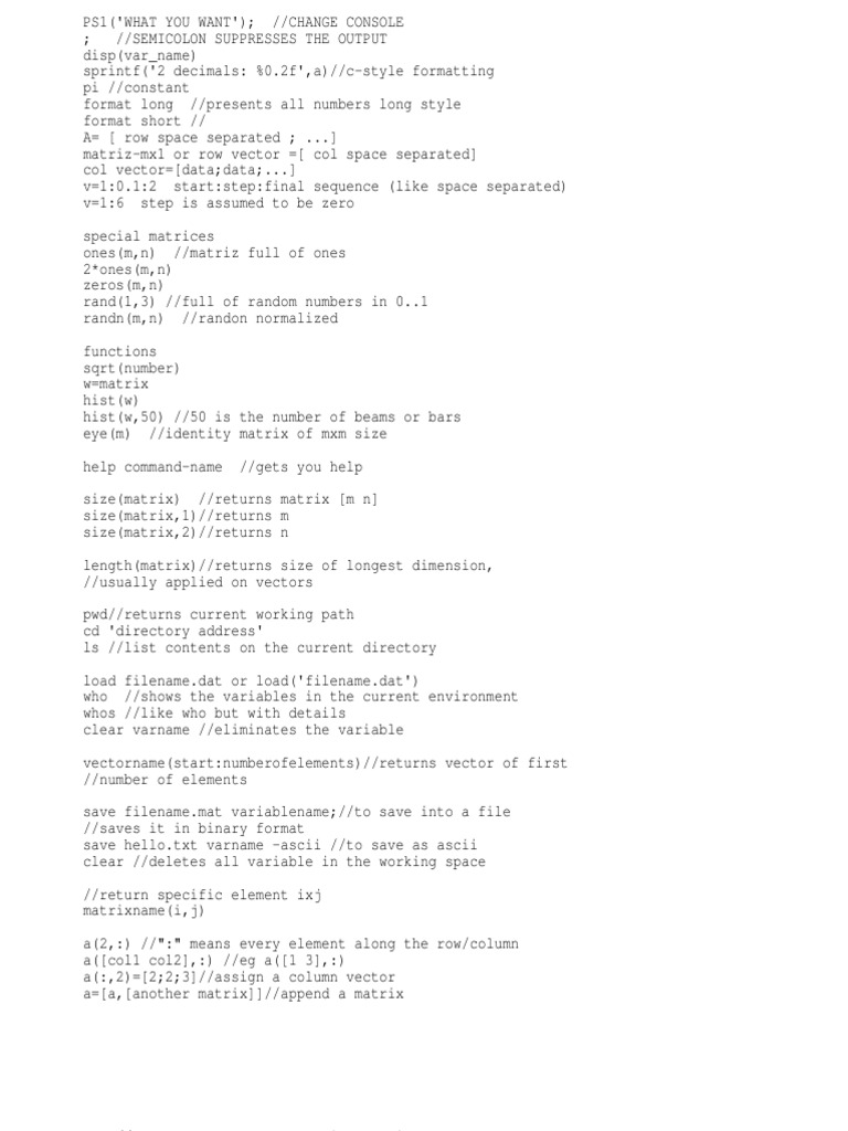 Octave Pdf Matrix Mathematics Theoretical Physics