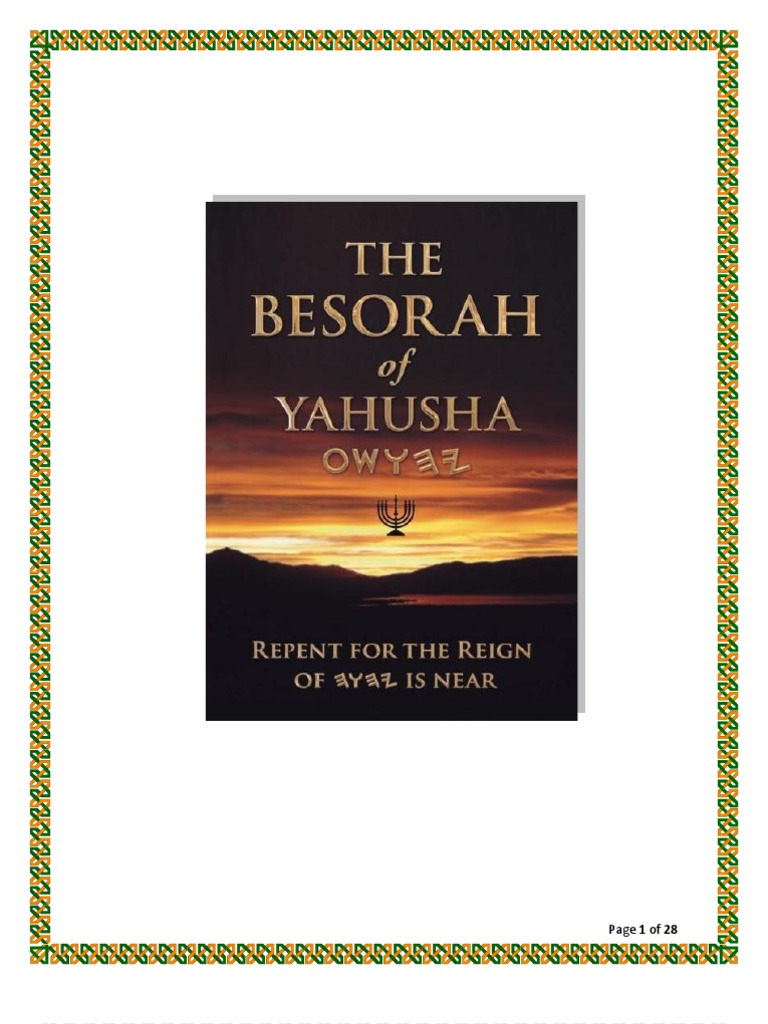 THE BESORAH: Book of John - Yohanan - Yochanan | Last Judgment | Gospel ...