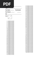 100 Multiple Choice Bubble Sheet | PDF | Test (Assessment) | Pedagogy