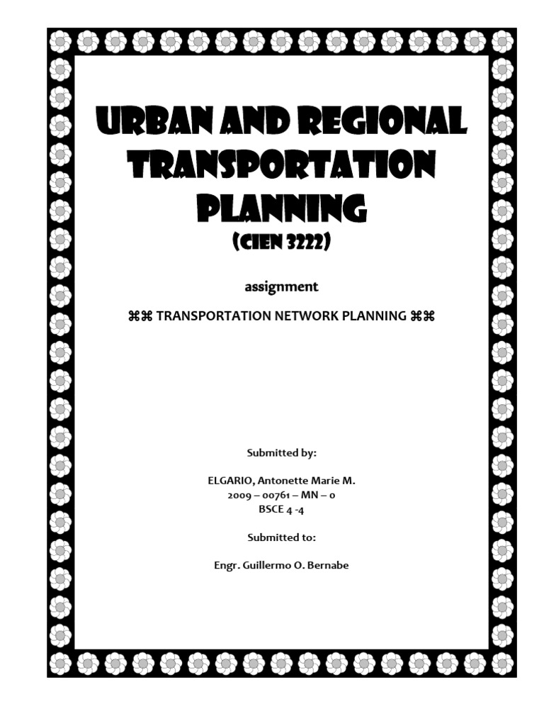 Transportation Network Planning | PDF | Traffic | Traffic Light
