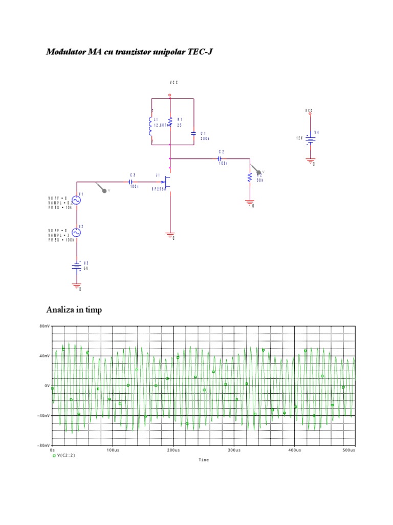 Unipolar Modulator Circuit Analysis | PDF | Teaching Methods & Materials
