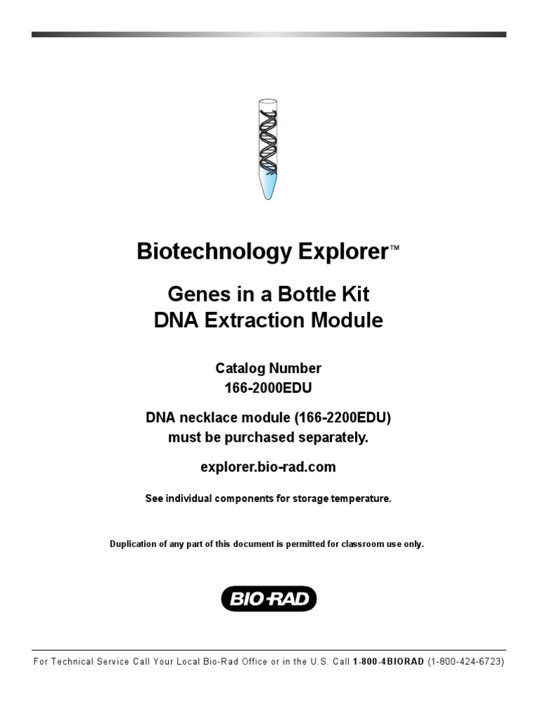 Genes in Bottle Kit | PDF | Gene | Dna