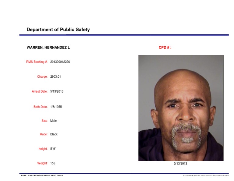 Arrest Photo Hernandez Warren | PDF