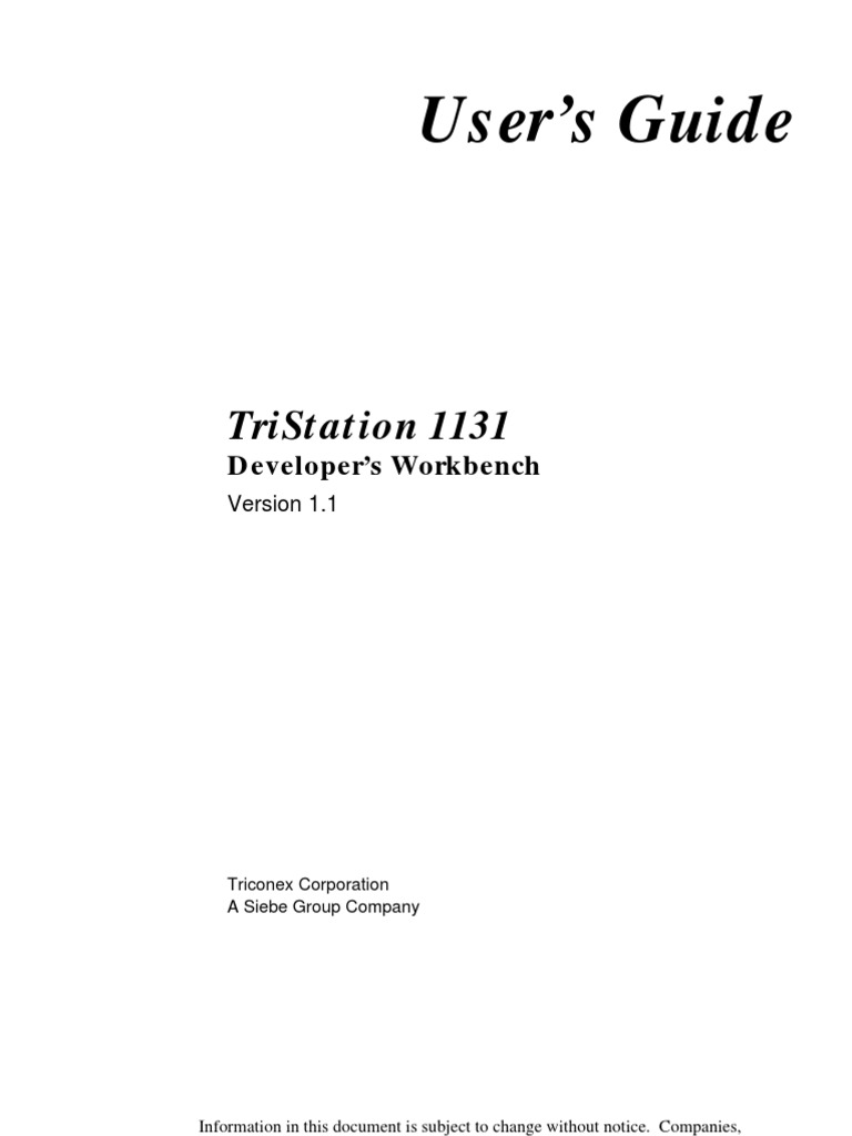 Developers Guide For Tricon, TriStation v1.1 | PDF | Computer Program | Programming