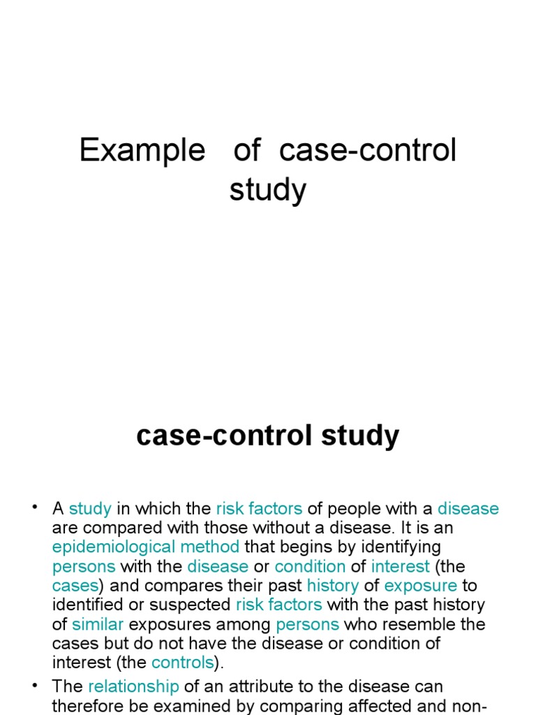 Example of Case-Control Study | PDF | Esophageal Cancer | Cancer