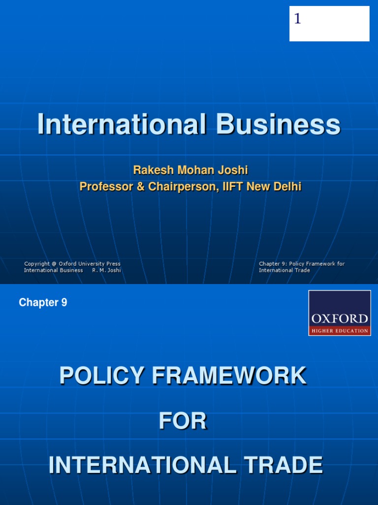 288 33 Powerpoint Slides Chapter 9 Policy Framework International Trade ...