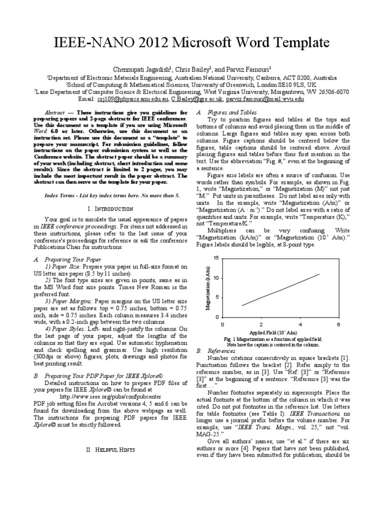 IEEE Abstract Template Bracket Magnetization