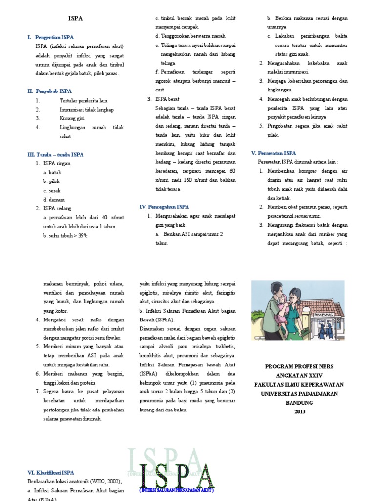 Leaflet ISPA (Infeksi Saluran Pernapasan Akut) | PDF
