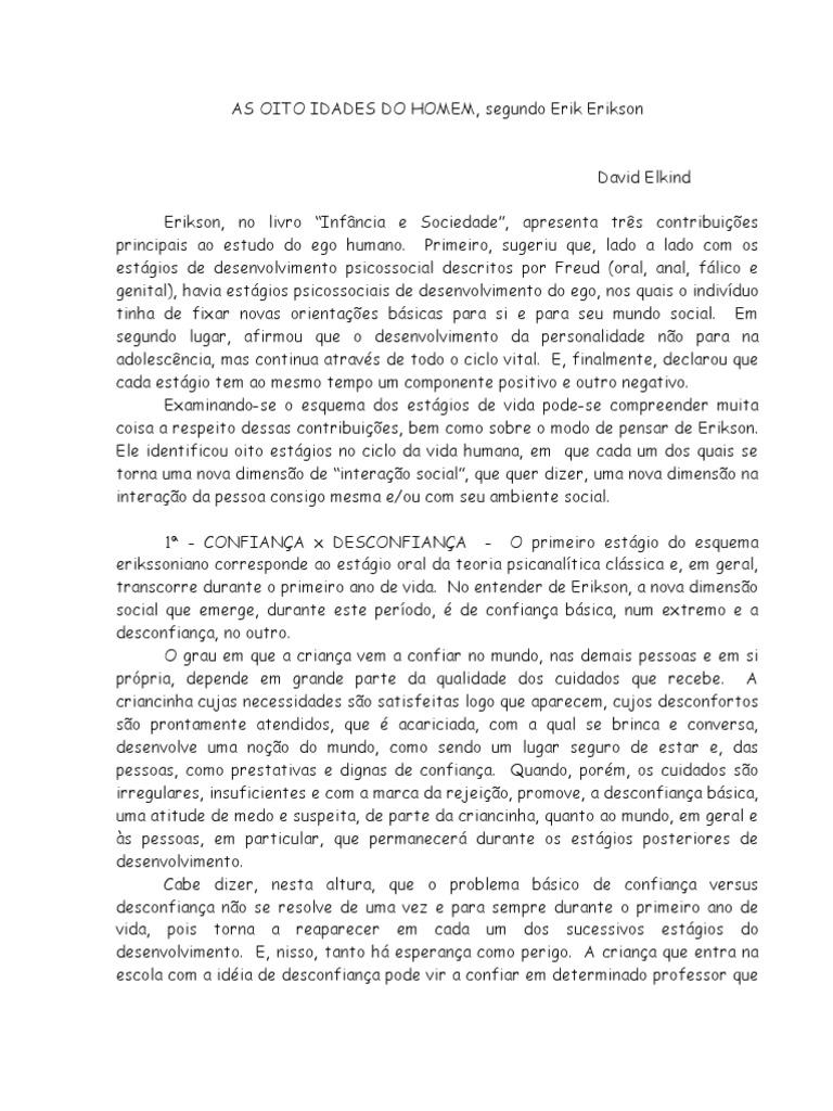 As Oito Idades Do Homem | PDF | Adolescência | Humano