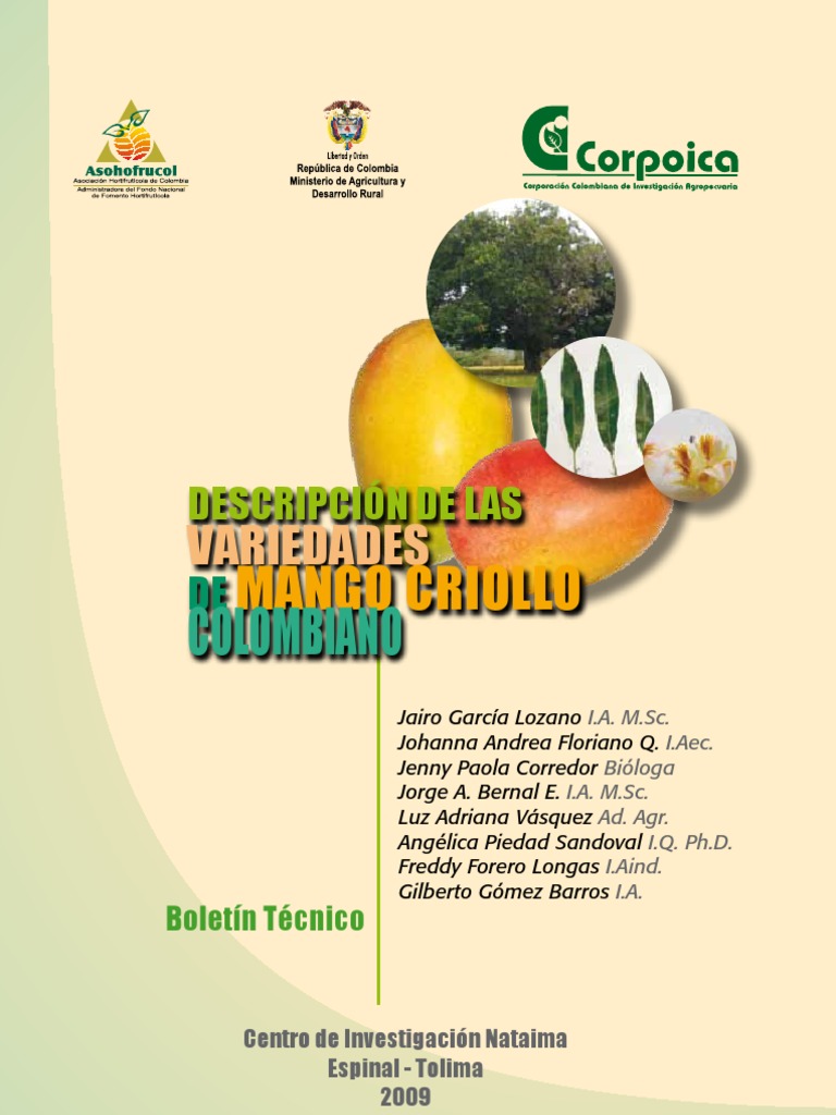 Mango Criollo Corpoica | PDF | Colombia | Arboles